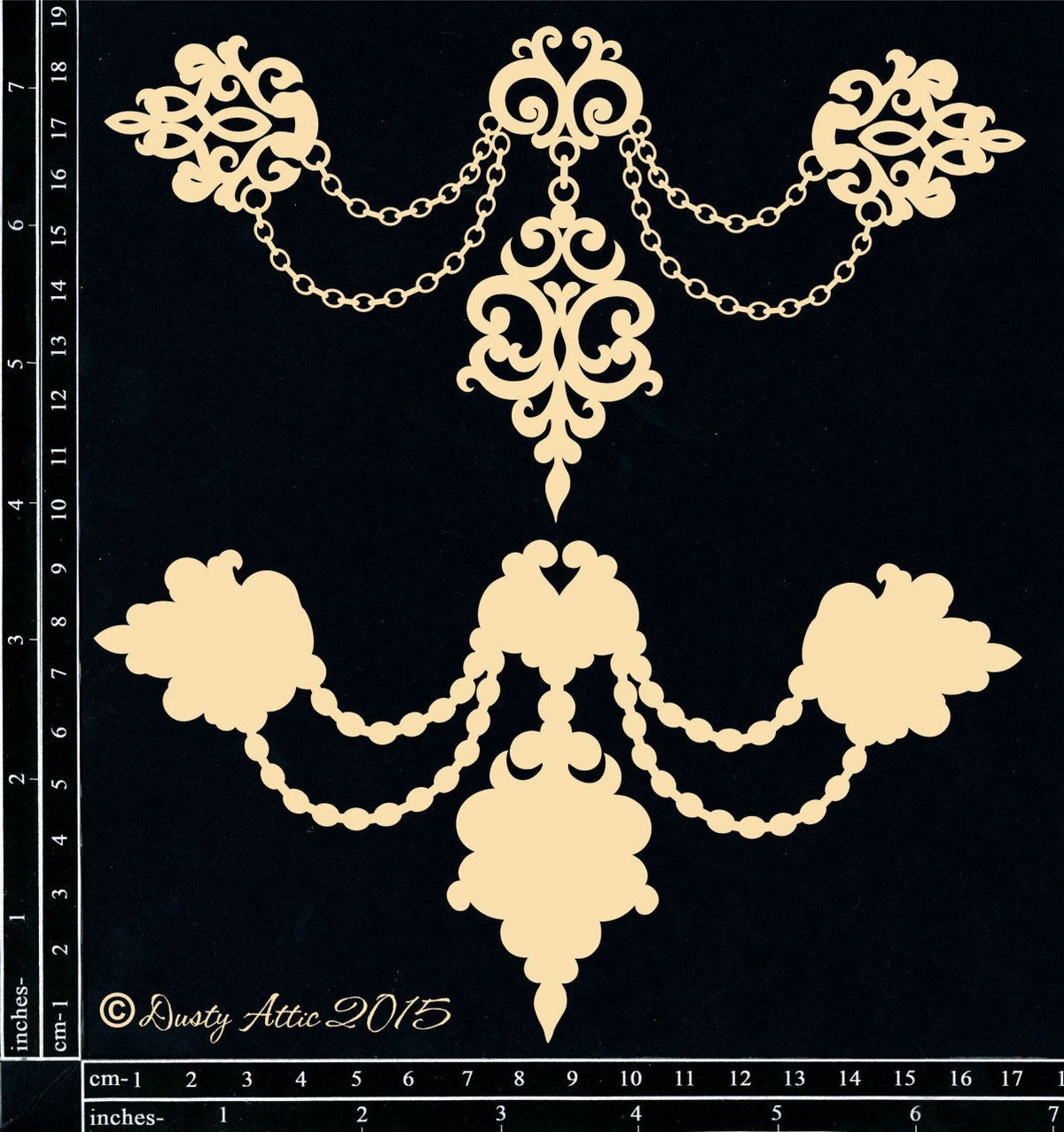 DUSTY ATTIC CHIPBOARD ELEGANT CHAIN - DA1453 — Bevs Cross Crafts
