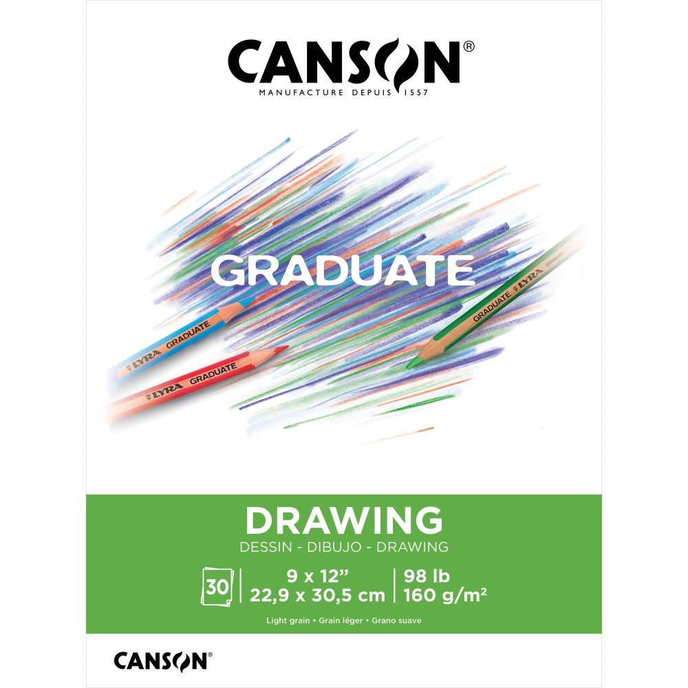 CANSON 30 SHEETS -DRAW PAD GRAD SERIES -C31250P036 — Bevs Cross Crafts