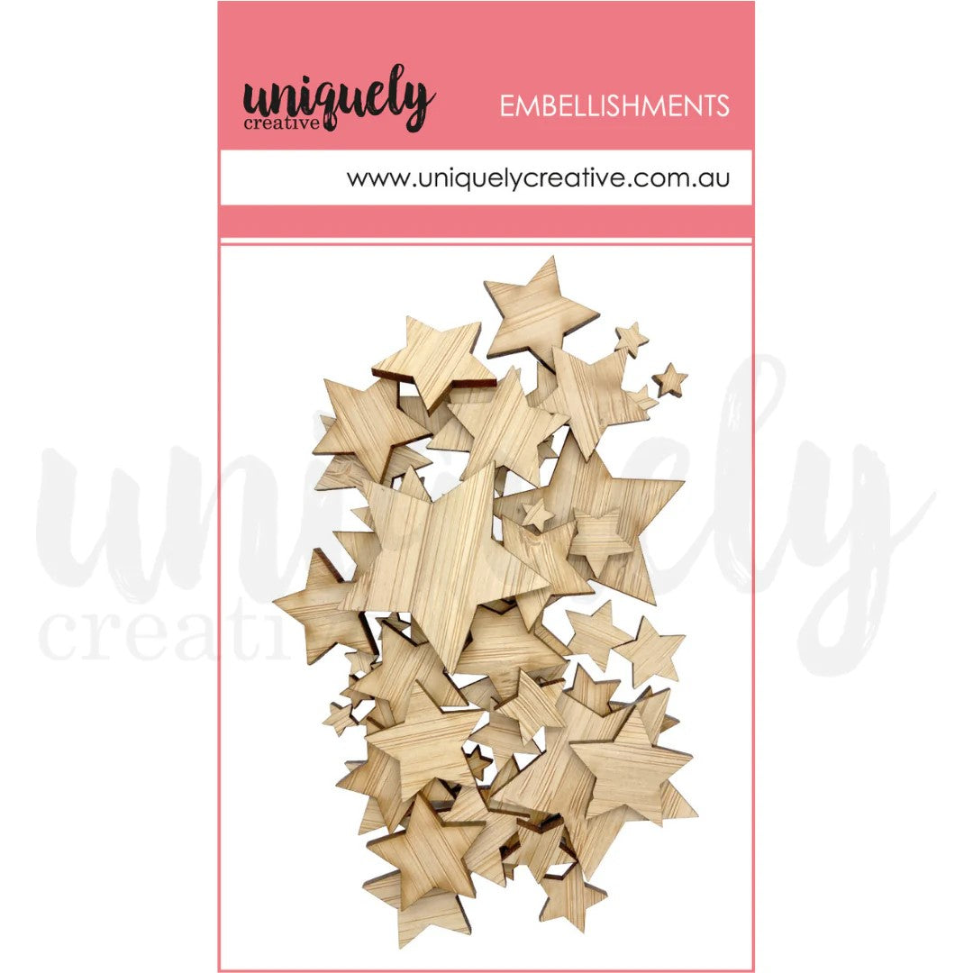 UNIQUELY CREATIVE WOODEN MIXED STARS - UCE1932 — Bevs Cross Crafts