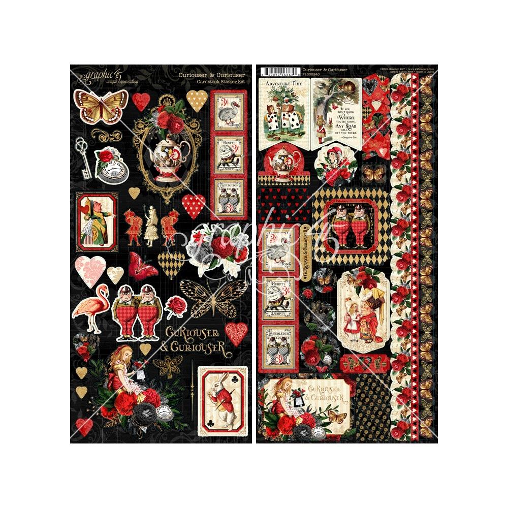 GRAPHIC 45 CURIOUSER 12 X 12 STICKER SHEET - G4502940 — Bevs Cross Crafts