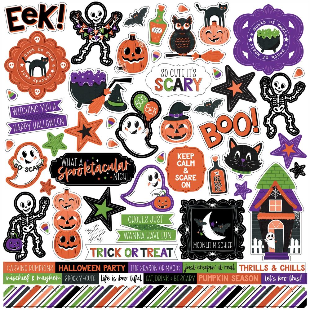 ECHO PARK GHOST GOBLN COLLECTION 12X12 STICKER CARDSTOCK - GG451014 ...