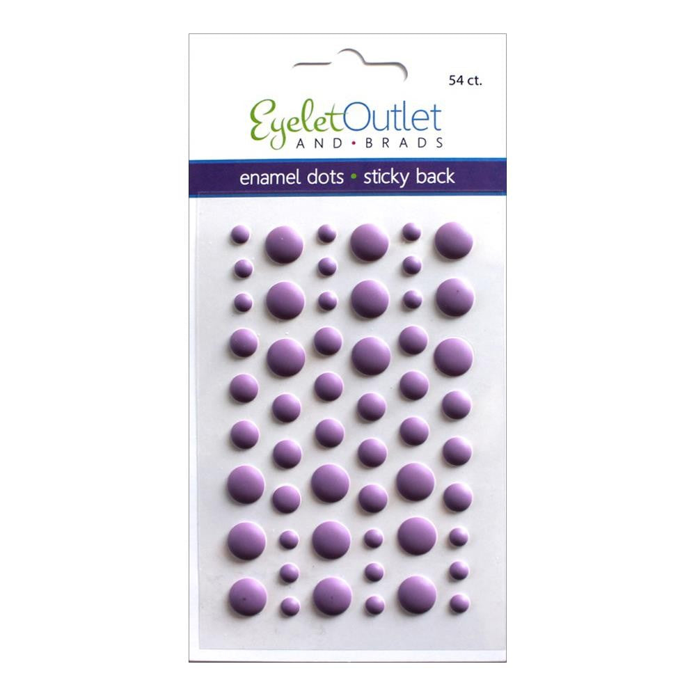 EYELET OUTLET ADHESIVE BACK ENAMEL DOTS 54/PKG-MATT VIOLET - EN54 E20C ...
