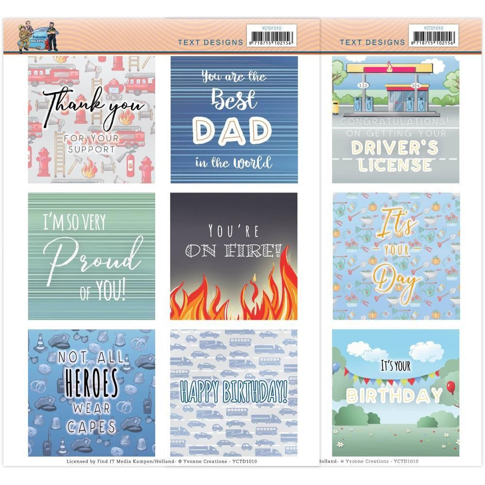 YVONNE CREATIONS 3D PUSH OUT TEXT DESIGNS - YCTD1010 — Bevs Cross Crafts