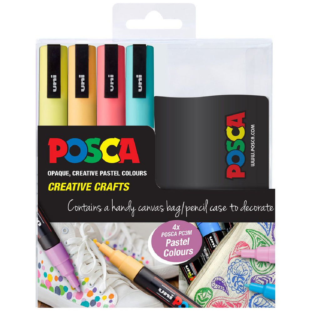 POSCA PAINT MARKER PC3 4PKT WITH BAG - PC3MBAG — Bevs Cross Crafts