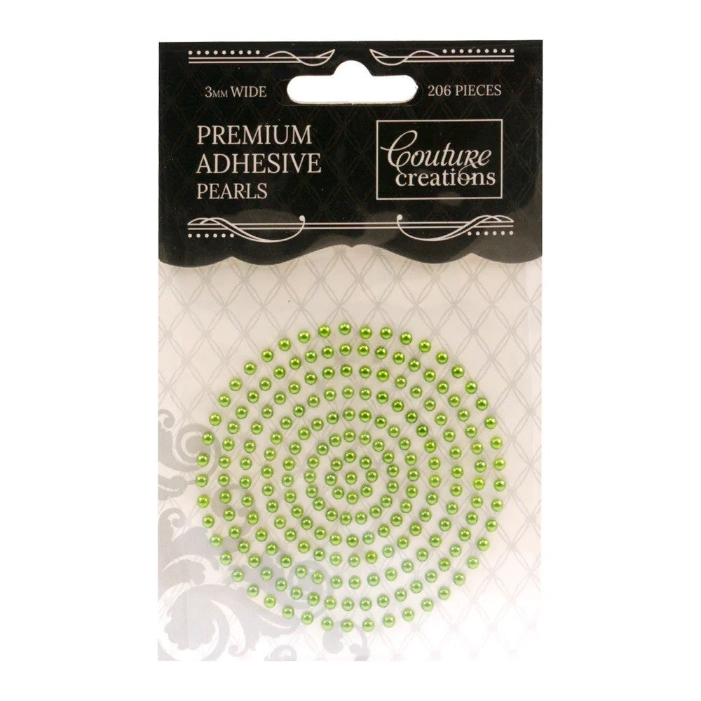 COUTURE CREATIONS 3MM PEARLS EMERALD GREEN - CO724642 — Bevs Cross Crafts