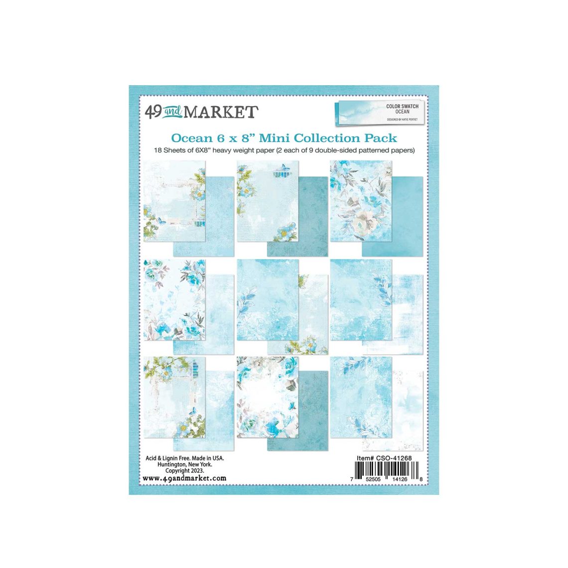 49 AND MARKET COLOR SWATCH OCEAN 6 X 8 MINI COLL PACK - CSO-41268 ...