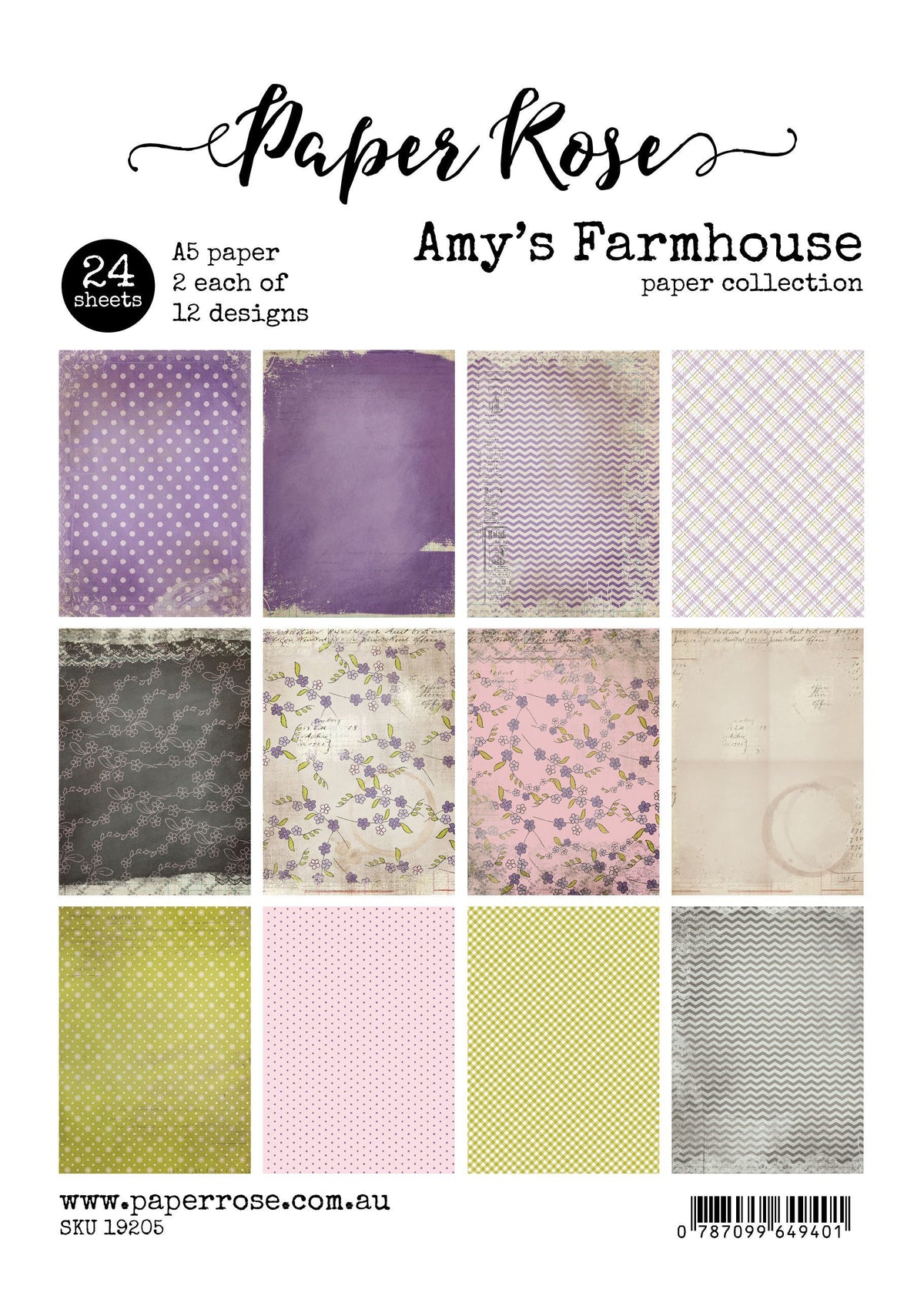 PAPER ROSE PAPER PAD A5 AMY'S FARMHOUSE - 19205 — Bevs Cross Crafts